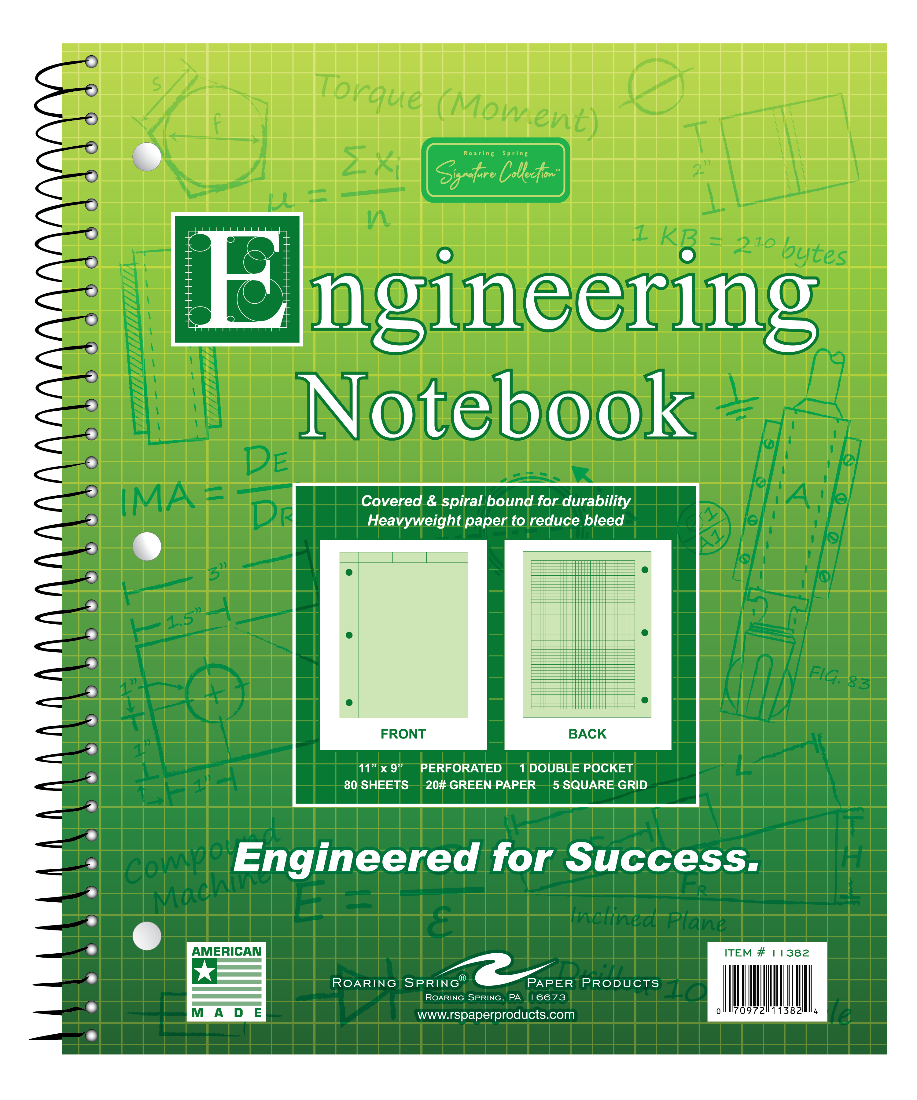 Wirebound Engineering Notebook - 8.5" x 11" | Engineering Products ...