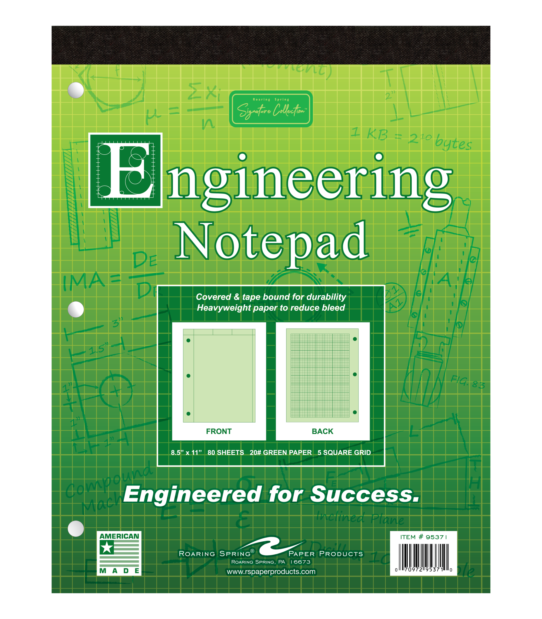 Covered Engineering Pad - 8.5" x 11" | Engineering Products | Roaring ...