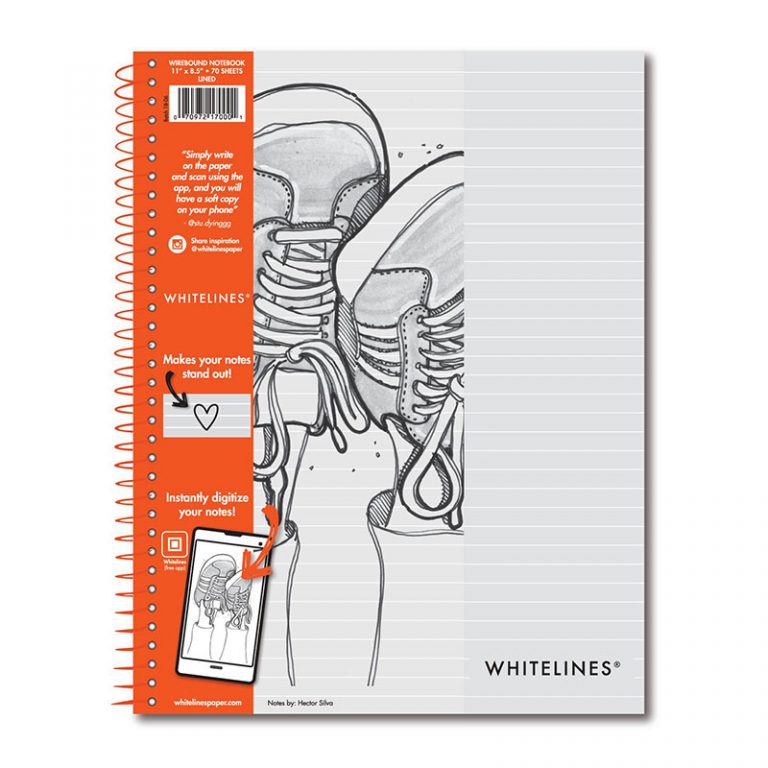 Wirebound notebook 11" x 8.5" Lined | Whitelines | Roaring Spring Paper ...