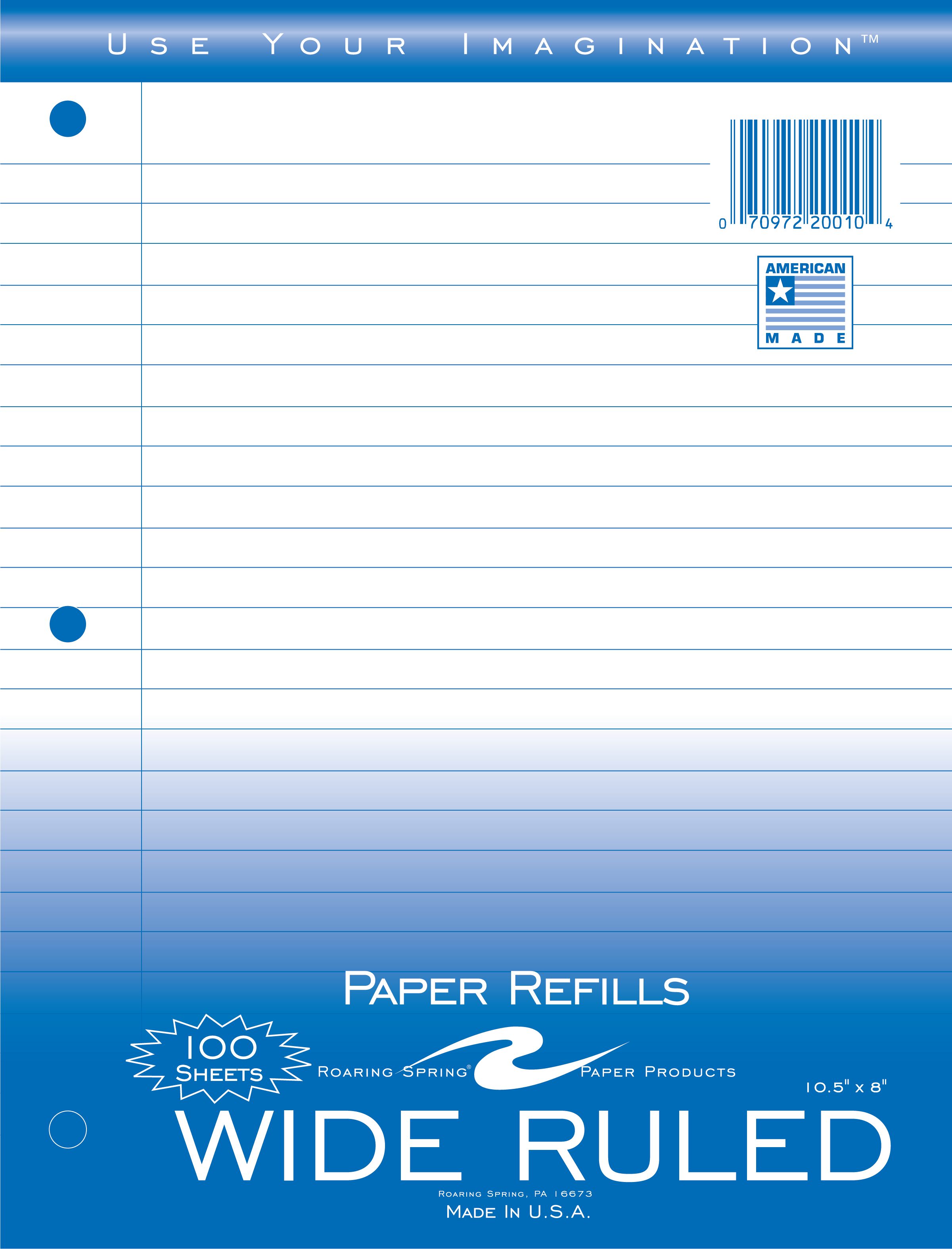 FILLER PAPER 8"x10.5" WM | Filler Paper | Roaring Spring Paper Products