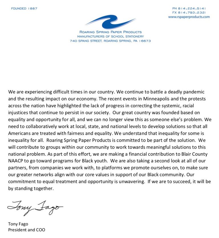 About Roaring Spring Paper Products | Central PA